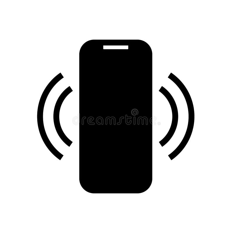 Phone Wi Fi Connection Symbol Flat Black Line Icon, Vector Illustration ...