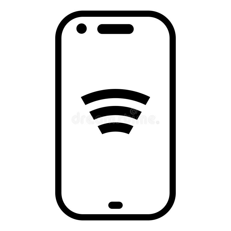 Phone wifi symbol stock vector. Illustration of mobile - 177617718