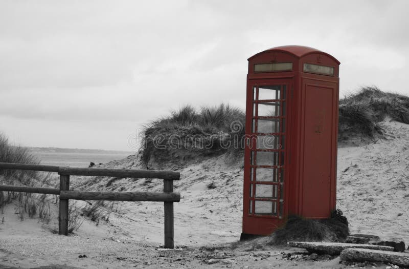 Phonebox stock image. Image of transport, beach, england - 303007655