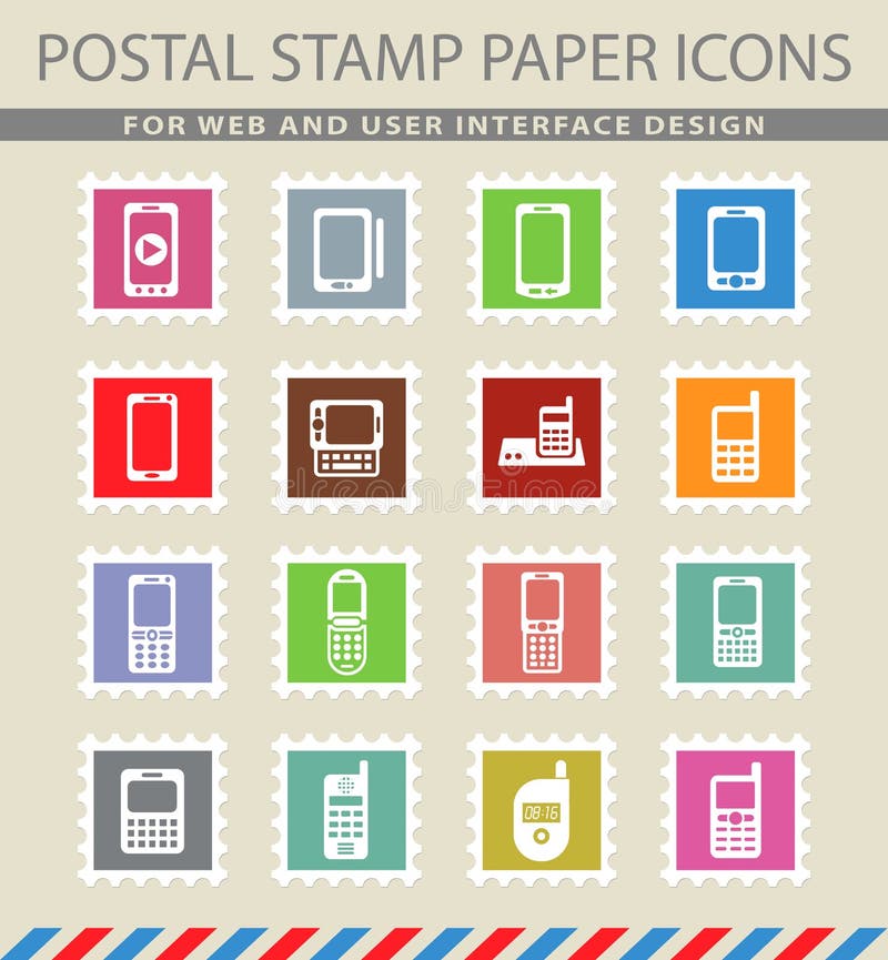 Phones icon set stock illustration. Illustration of mobile - 88748034