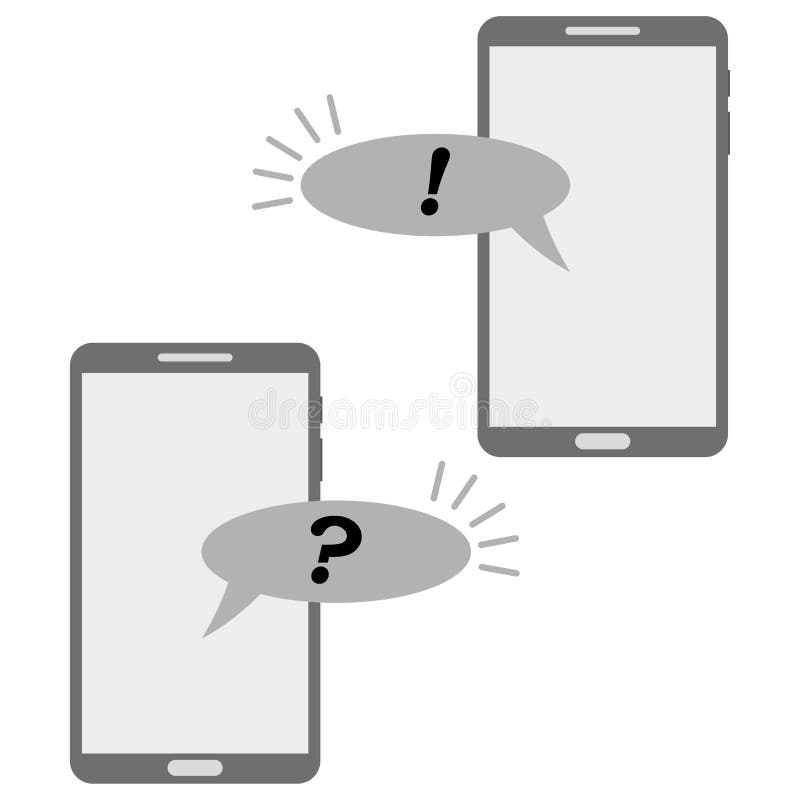 Phones Messages Icons. Chat Dialogue Bubble Text. Vector Illustration ...