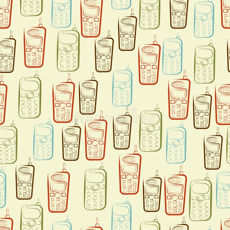 Phones seamless pattern stock vector. Illustration of decorative - 29071946