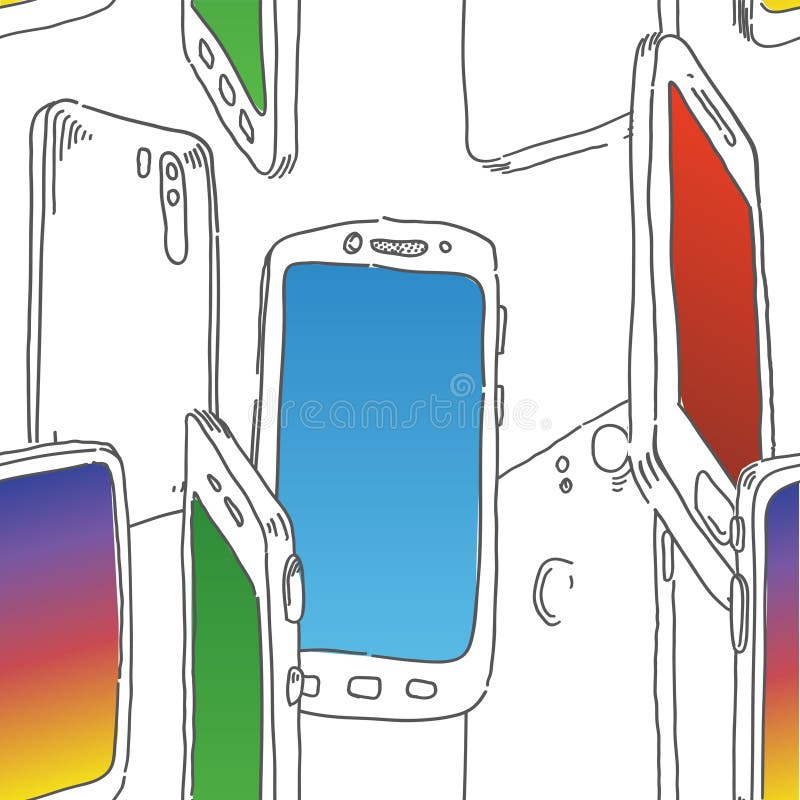 Vector Seamless Pattern with Social Media Icons Stock Vector ...