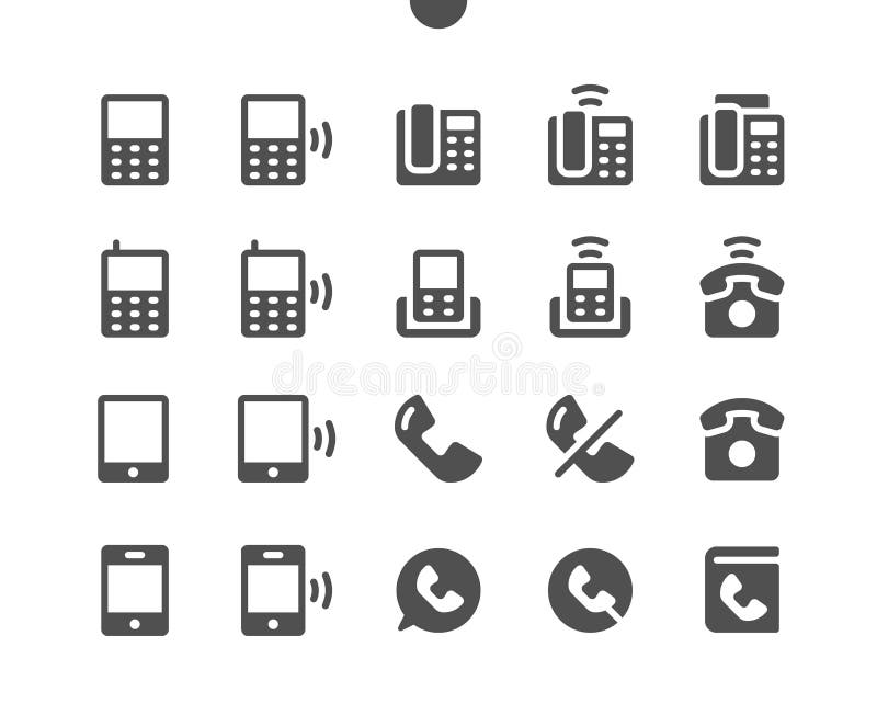 Phones V1 UI Pixel Perfect Well-crafted Vector Stock Vector ...