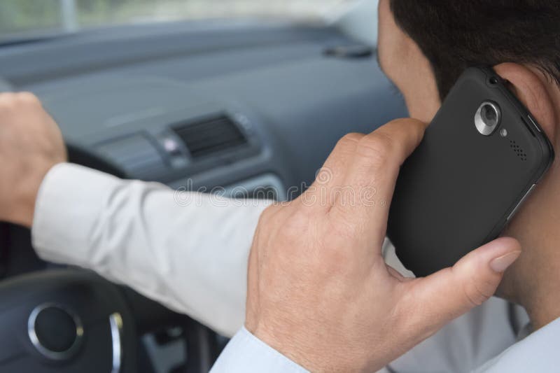 Phoning car driver stock photo. Image of dangerous, permission - 22369714