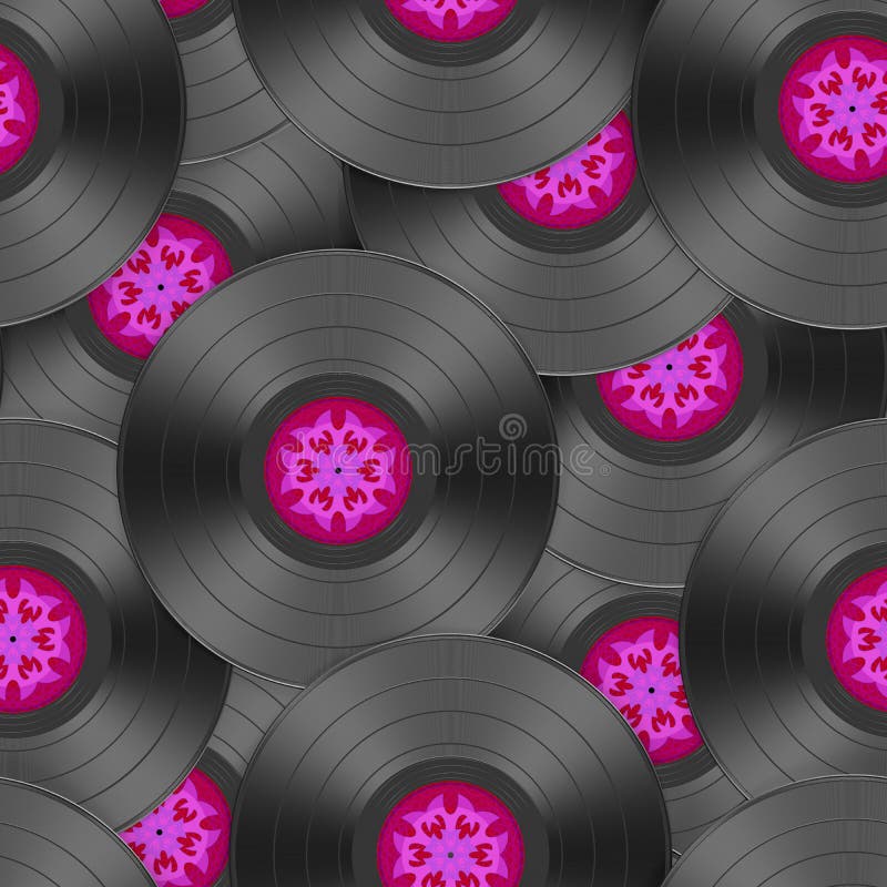 Phonograph Records Seamless Texture Stock Illustrations – 10 Phonograph ...
