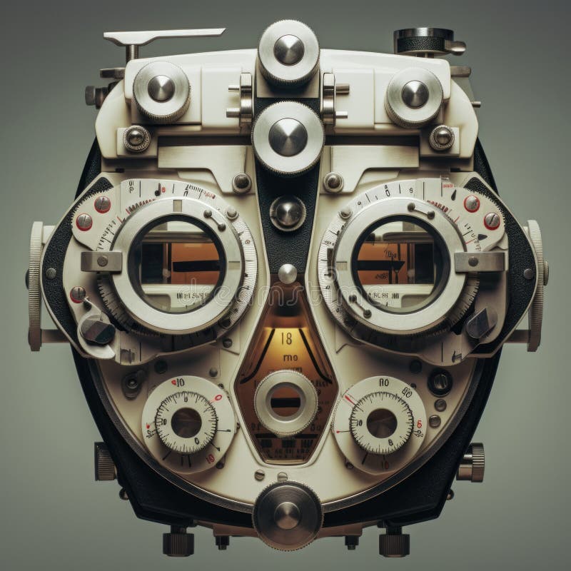 Phoropter Close Up View of Ophthalmology Stock Illustration ...