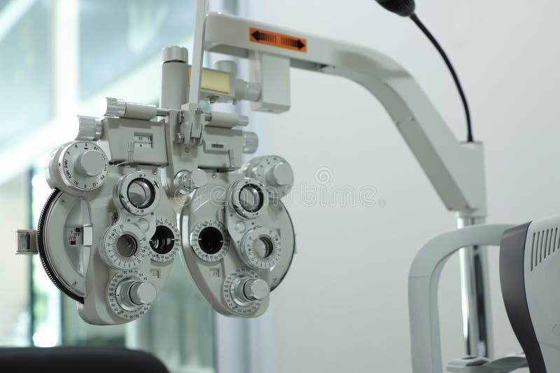 Phoropter for Eye Test, Lenses Glasses for Eye Check in Optical Store ...