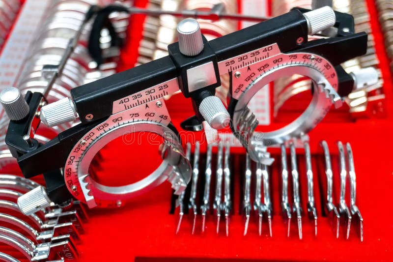 Phoropter Glasses Frame with Lens for Test Ophthalmology Vision Stock ...