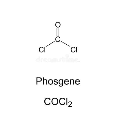 Phosgene, Carbonyl Dichloride, Chemical Formula and Skeletal Structure ...