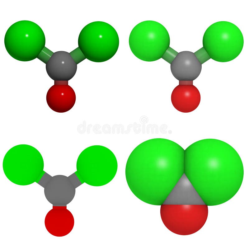 Phosgene molecule stock illustration. Illustration of agent - 24088204