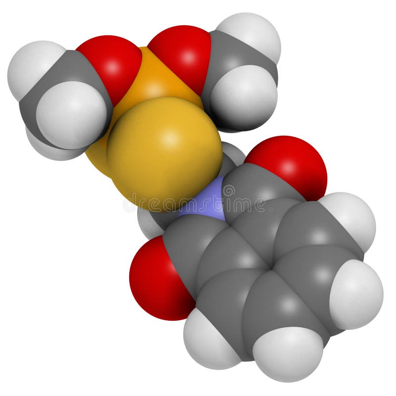 Phosmet Organophosphate Insecticide Molecule. Skeletal Formula. Stock ...