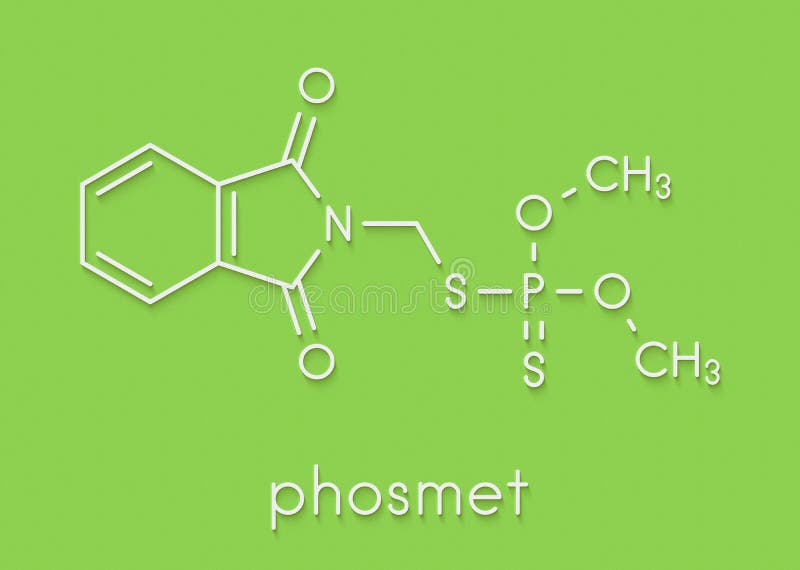 Phosmet Organophosphate Insecticide Molecule. Skeletal Formula. Stock ...