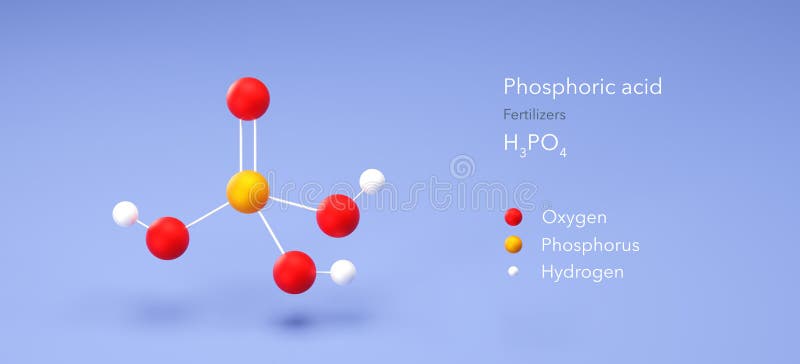 Phosphoric Acid Molecule Molecular Structures Fertilizers 3d Model
