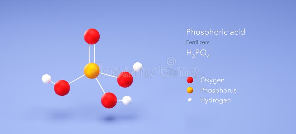 Phosphoric Acid Molecule, Molecular Structures, Fertilizers, 3d Model ...