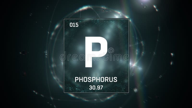 Phosphorus As Element 15 of the Periodic Table 3D Illustration on ...