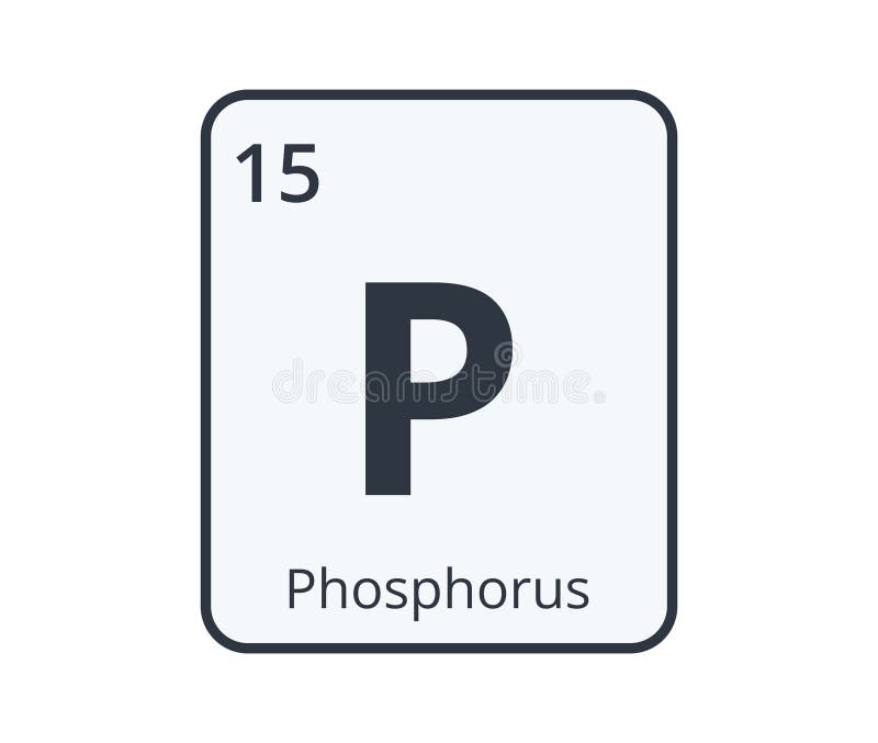Phosphorus Chemical Element Graphic for Science Designs. Stock Vector ...