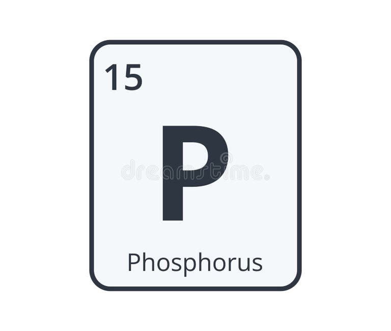 Phosphorus Chemical Element Graphic for Science Designs. Stock Vector ...
