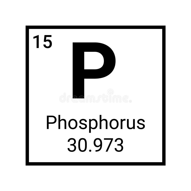 Phosphorus Chemical Element Periodic Table Icon. Phosphorus Atom Symbol ...