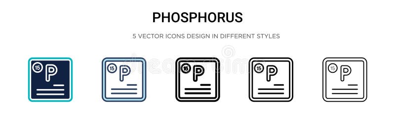 Phosphorus Icon in Filled, Thin Line, Outline and Stroke Style. Vector ...