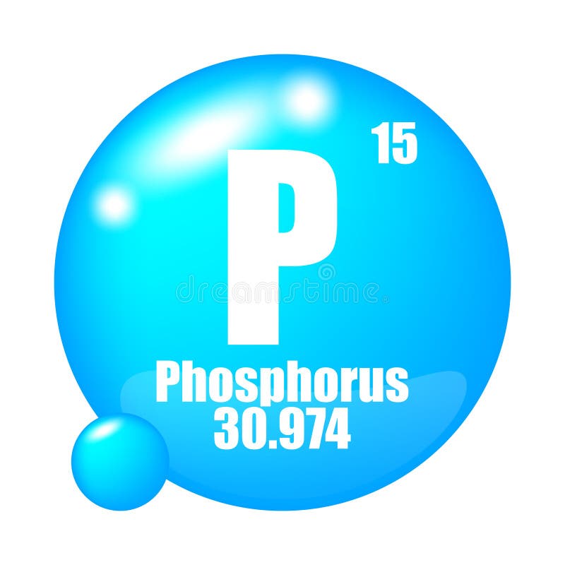 Phosphorus Icon. P Chemical Element. Atomic Number 15. Mass 30.974 ...