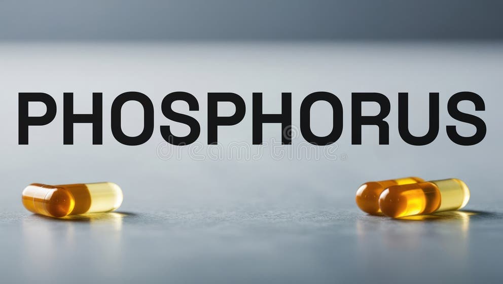 Phosphorus Nutrient Text Name of Vitamin Tablets Stock Illustration ...