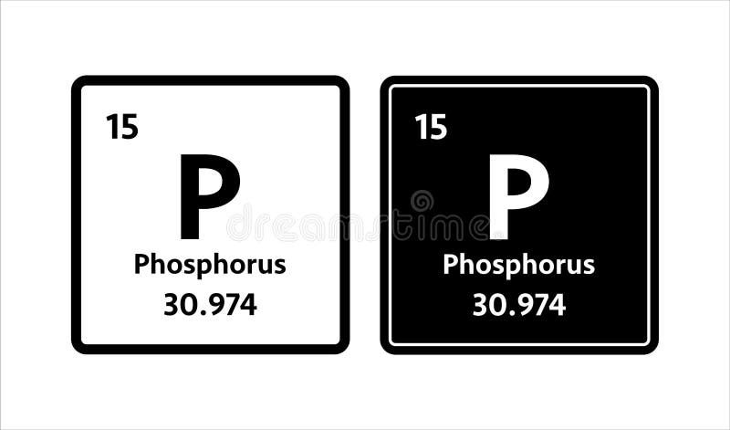 Phosphorus Symbol. Chemical Element of the Periodic Table Stock Vector ...