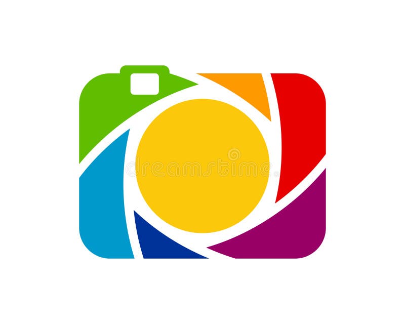 Camera Photo Rainbow Logo Icon Template Stock Vector - Illustration of ...