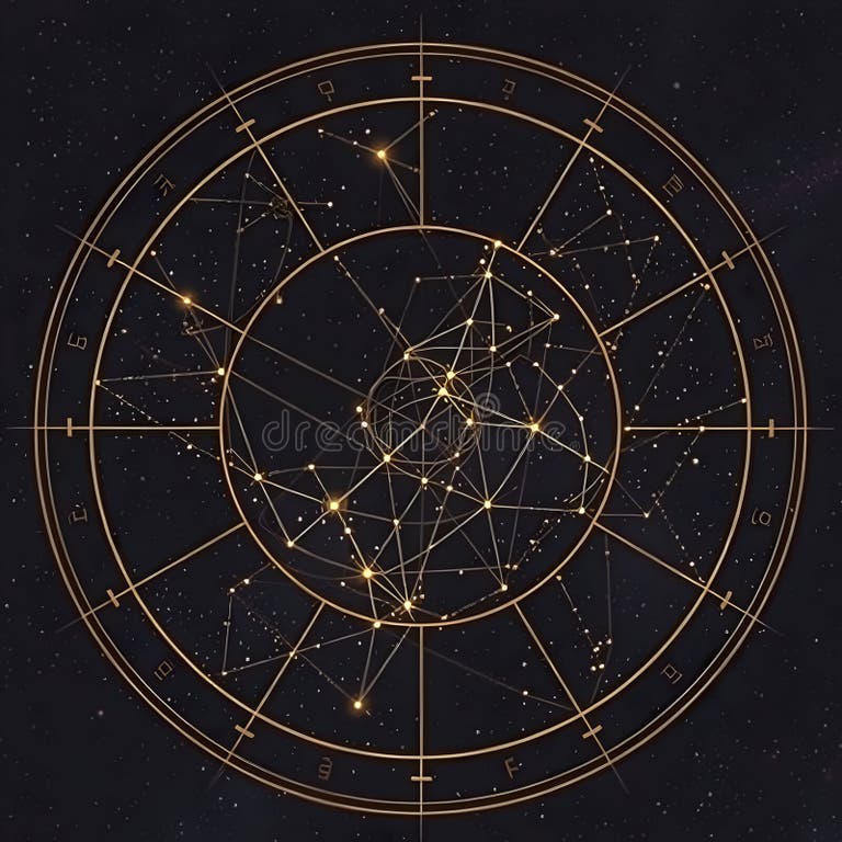 Photo Abstract Constellations Forming Intricate Celestial Maps Stock ...