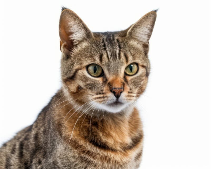 Photo of African Wildcat Isolated on White Background. Generative AI ...