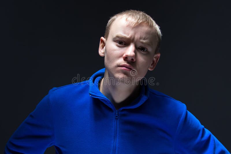 Photo of Aggressive Young Man Stock Image - Image of face, adult: 49842593