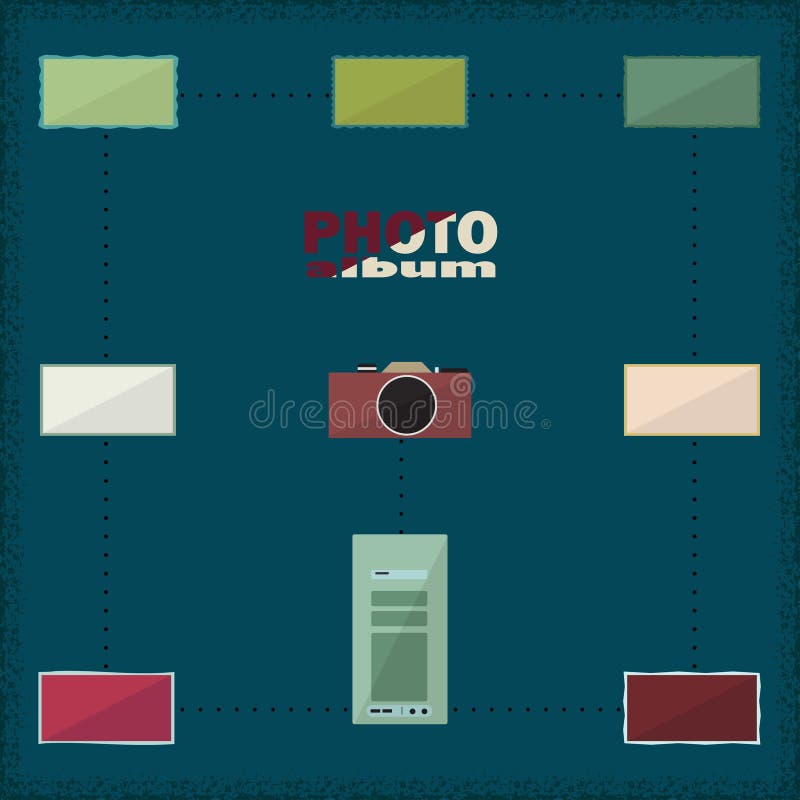 Photo album stock vector. Illustration of element, flash - 46848123