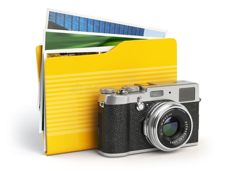 Photo Album Pc Folder Icon. Photo Camera and Folder on Stock ...