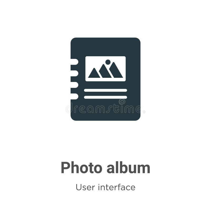 Photo Album Vector Icon on White Background. Flat Vector Photo Album ...