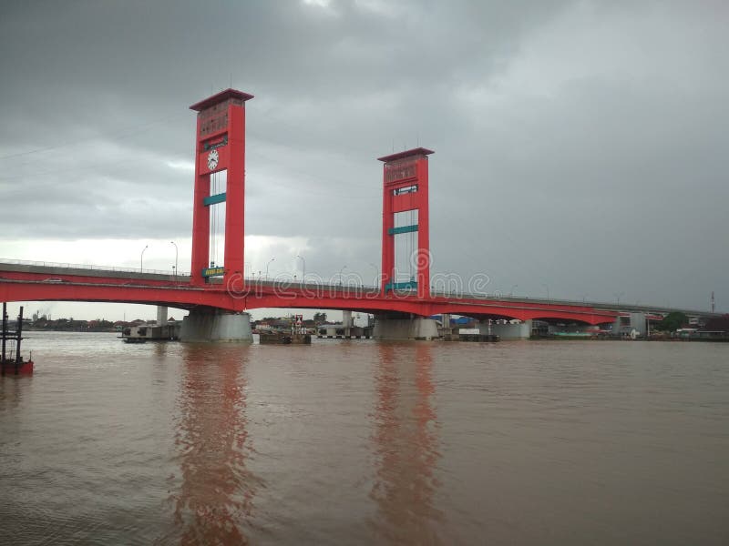 Photo of Ampera Bridge in Palembang City Stock Image - Image of city ...