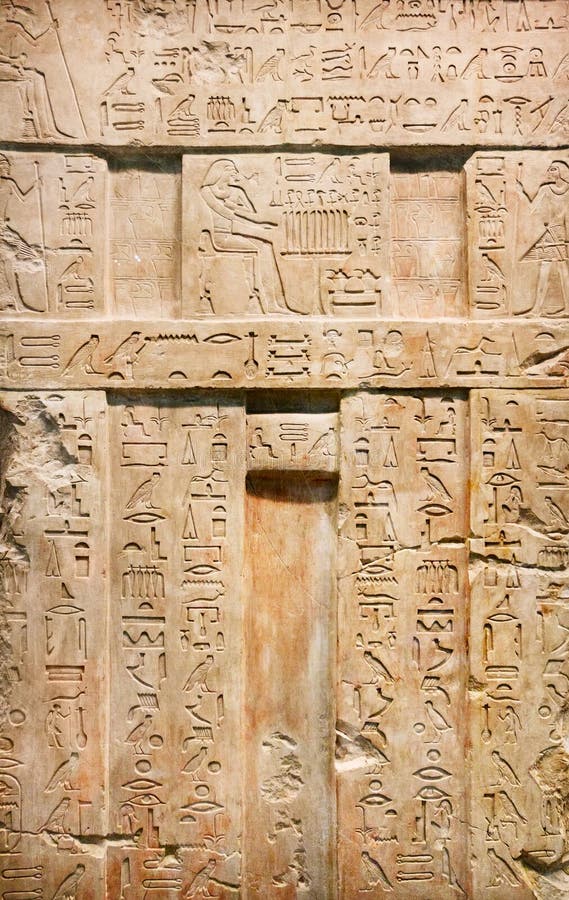 A Photo of Ancient Egyptian Script Stock Image - Image of sand ...
