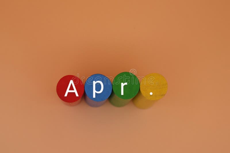 Photo of April Letters on Building Blocks Stock Photo - Image of block ...