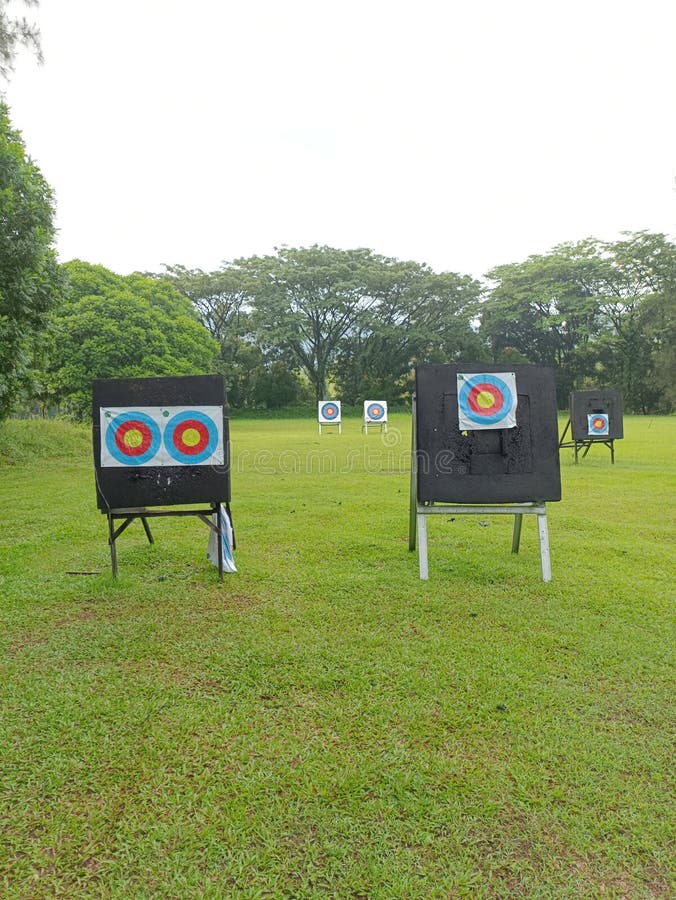 Photo of Archery Practice Field, with Green Grass Stock Photo - Image ...