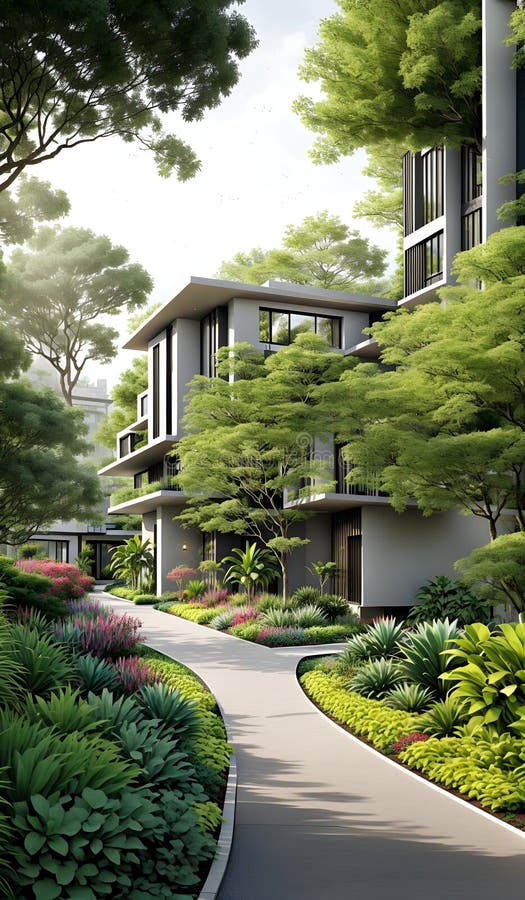 Ai Generated an Architect S Visualization of a Contemporary Multi-story ...