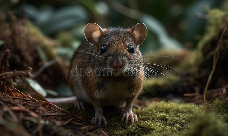 Photo of Asian Tree Mouse in Forest. Generative AI Stock Illustration ...