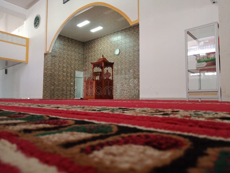 Photo of the Atmosphere Inside the Mosque Stock Photo - Image of ...