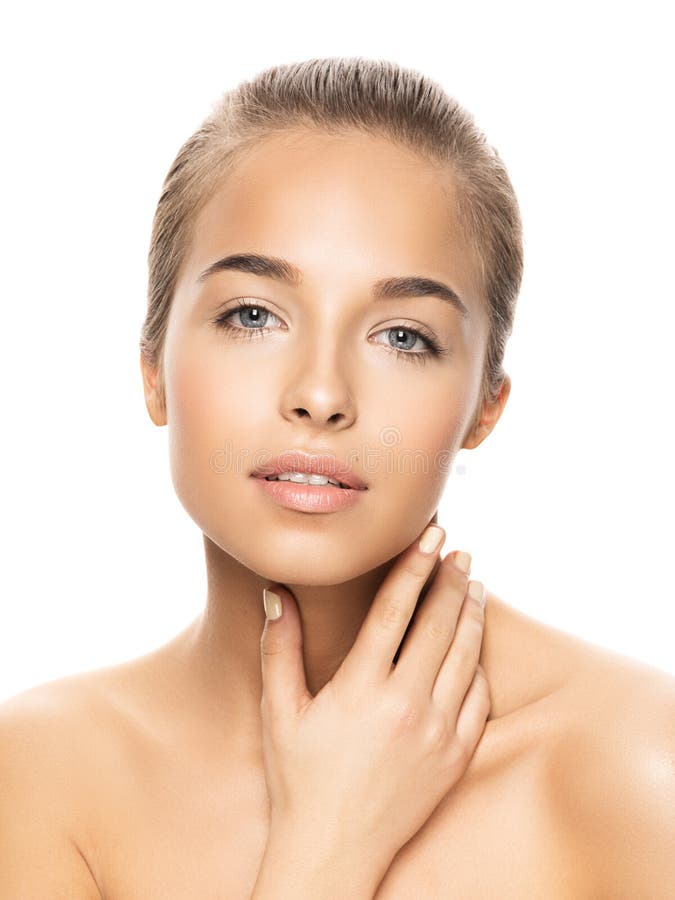 Photo of Attractive Young Woman Stock Image - Image of indoors, bare ...