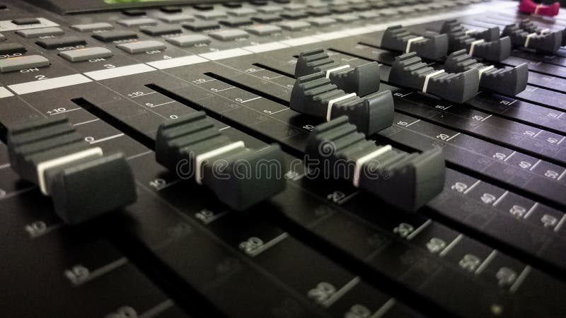 Mixer Knobs for Sound Design Stock Image - Image of close, circles ...