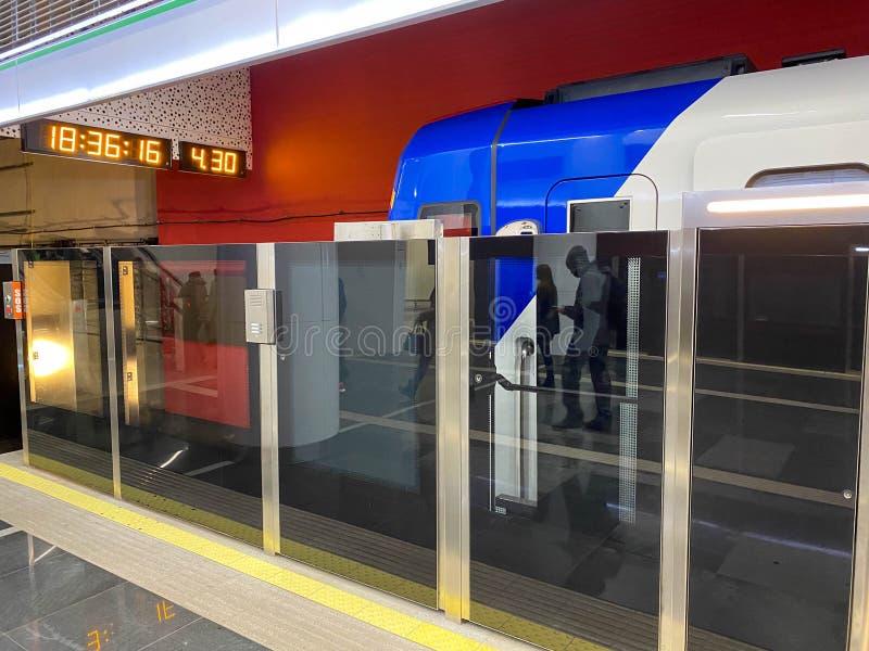 Photo of the Automatic Doors of the Driverless Metro Station at Off ...