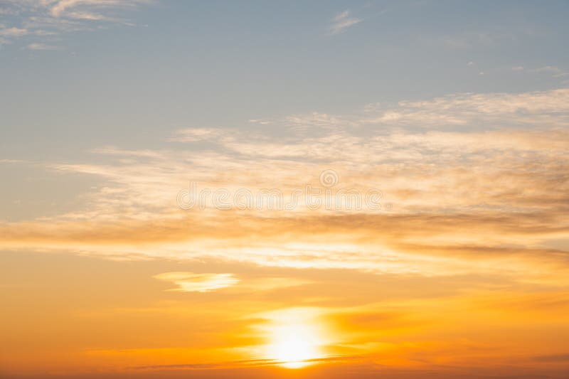 Photo Background Texture, Sky with Sun and Clouds during Sunset Stock ...