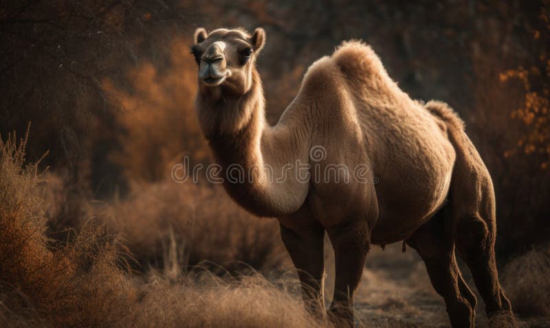 Photo of Bactrian Camel in Its Natural Habitat. Generative AI Stock ...