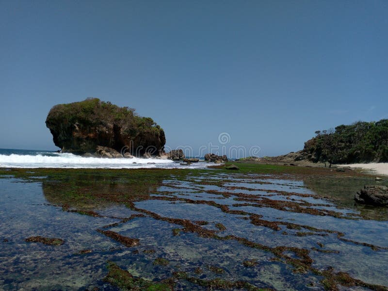 Photo of the Beach at High Tide Stock Photo - Image of river, coast ...