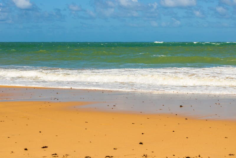 Photo of the Beach of Old Puerto Rico with Big Waves Stock Image ...