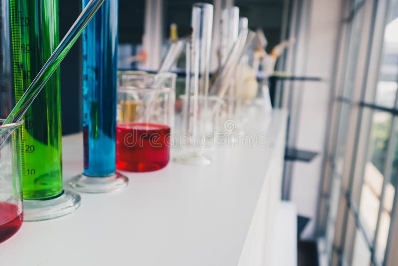 Photo of Beakers, Tubes and Other Instruments in Laboratory Using for ...