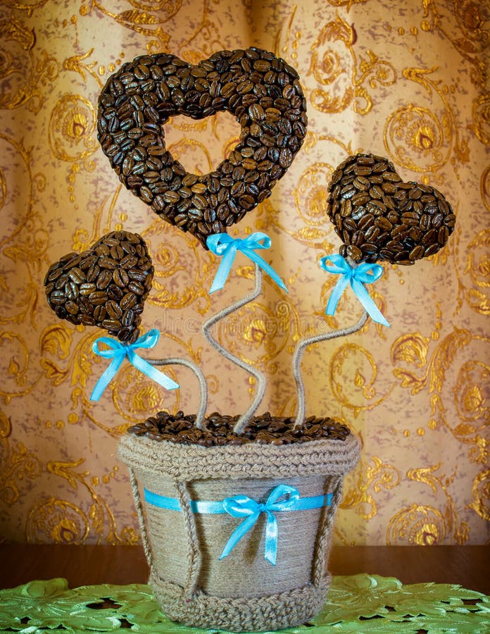 Beautiful Coffee Topiary stock photo. Image of design - 135644406